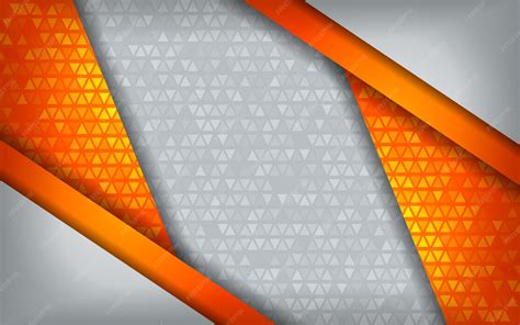 Orange And White Abstract