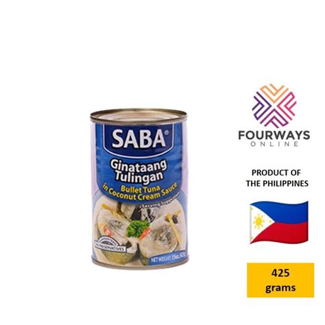 Saba Ginataang Tulingan In Can 425g Lazada Ph