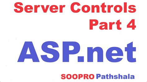 Server Controls Part 4 In Aspnet Youtube