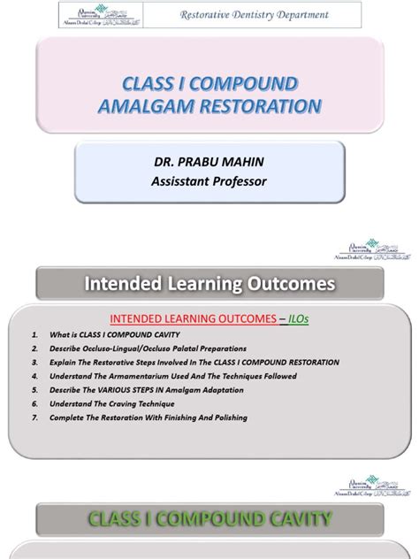 Class I Compound Restoartion Download Free Pdf Mouth Dentistry