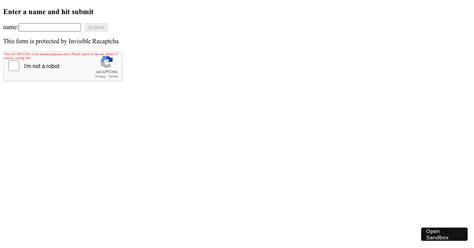Userecaptcha Example Checkbox Forked Codesandbox