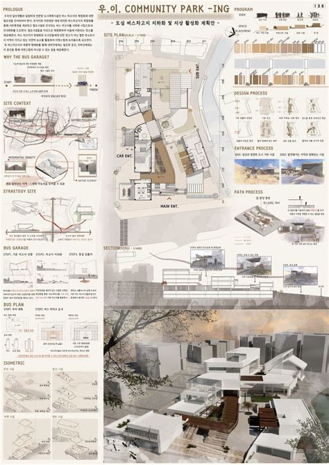 An Architectural Diagram Shows The Various Sections Of A Building And Its Surroundings