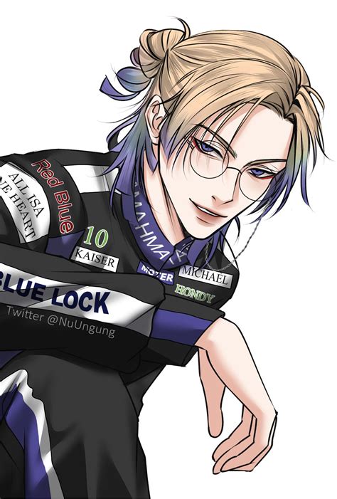 Kaiser Hair Up Kaiser Long Hair Kaiser Glasses Michael Kaiser Blue Lock