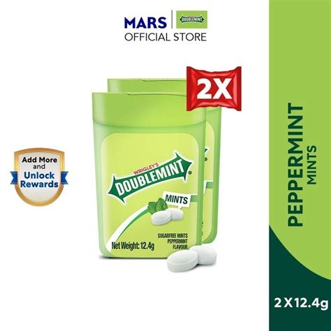 Doublemint® Mints Peppermint Candy 20s Pack Of 2 Sugar Free Mint Candy Shopee Philippines