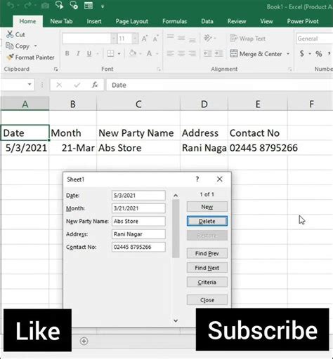 Create Data Entry Forms In Excel Shorts Data Entry Forms For Reducing Error Msexcel In