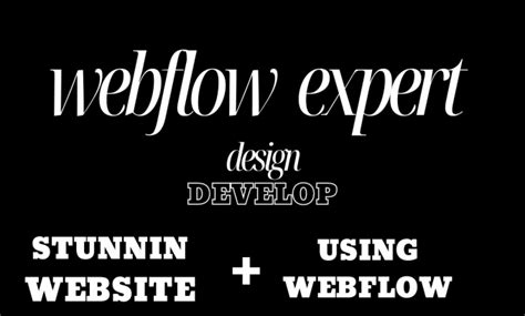 Webflow expert design or develop responsive webflow website by Full ...