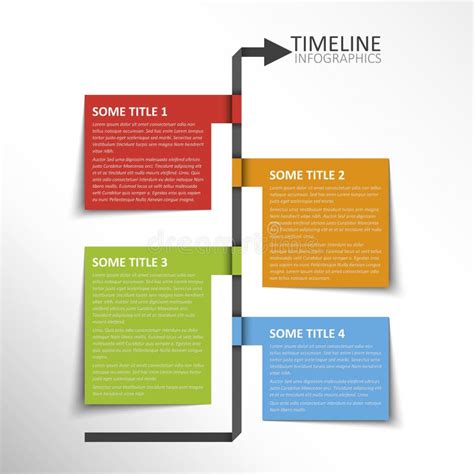 Infographic Timeline Template With Pointers Stock Vector Illustration