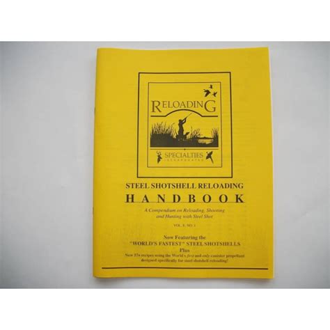 Reloading Specialities Steel Shotshell Reloading Handbook Vol9 Sporteque
