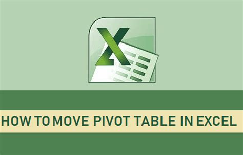 Easy Methods To Transfer Pivot Desk In Excel Mundobytes