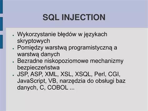 Ppt Sql Injection Powerpoint Presentation Free Download Id5331874