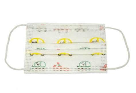 Маски медичні для дітей 50 шт. / Уп. білі з машинками, медична маска ...