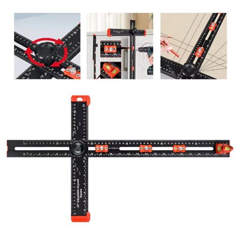 Imbot 2 In 1 Positioning Square Measuring Ruler Positioning Right Angle Ruler Aluminium
