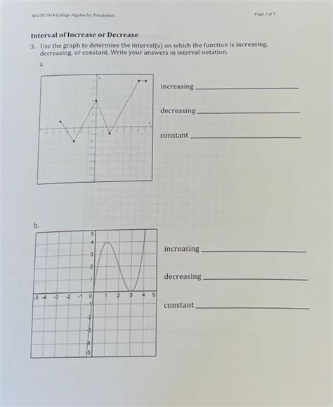 Solved Interval Of Increase Or Decrease Use The Graph To Chegg Com