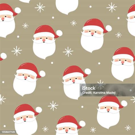 산타 클로스와 함께 하는 Xmas 패턴의 디자인 크리스마스 개념 벡터 산타 클로스에 대한 스톡 벡터 아트 및 기타 이미지 산타 클로스 패턴 고풍스런 Istock