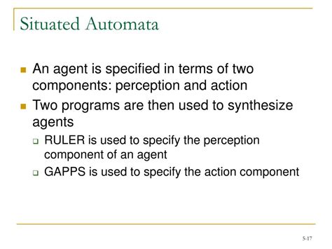 Ppt Lecture 5 Reactive And Hybrid Architectures Powerpoint