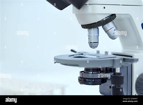 Science Is Natures Interpreter A Microscope In A Laboratory Stock