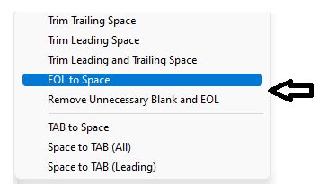Add Support Selection To EOL Commands Issue 12702 Notepad Plus