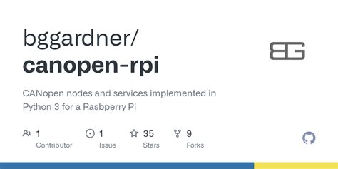 Github Bggardner Canopen Rpi Canopen Nodes And Services Implemented In Python For A