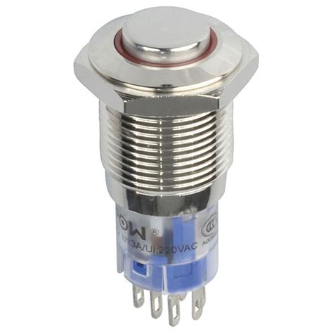 Ip67 Rated Illuminated Momentary Switch Red Nowra Electronics