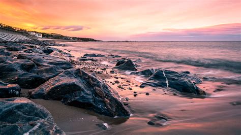 Stonehaven Cowie Beach Photo Sunset On The Beach Stonehaven