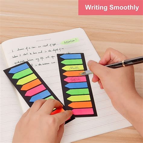 Promotional Markers Translucent Fluorescent Index Tabs For Highlighting And Sticky Notes Sticky