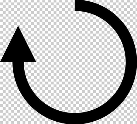 Clockwise Arrow Rotation PNG Clipart Area Arrow Black And White