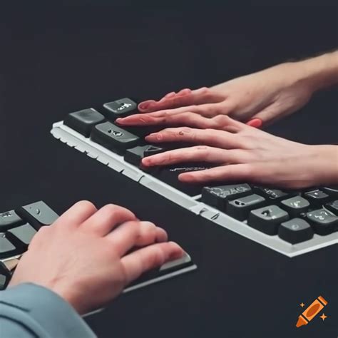 Hands Holding Multiple Keyboards