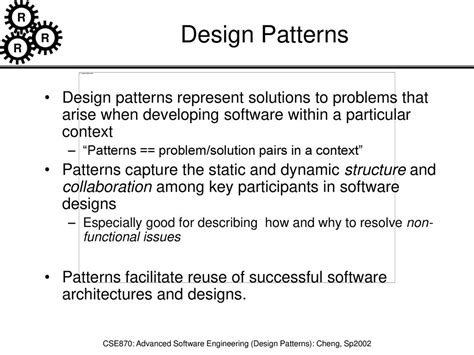 Cse870 Advanced Software Engineering Design Patterns Cheng Sp Ppt Download