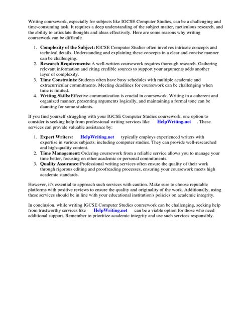 Igcse Coursework Computer Studies Pdf Computer Science Amazon Kindle