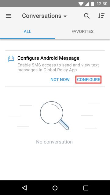 Configuring Android Message