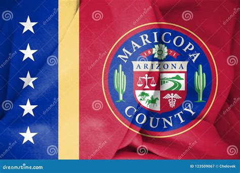 3d Flag Of Maricopa County Arizona Usa Stock Illustration