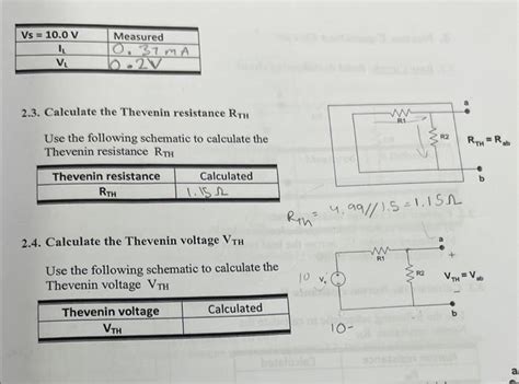 2 3 Calculate The Thevenin Resistance RTH Use The Chegg Com