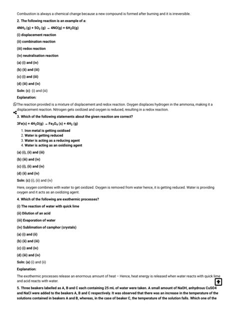 Ncert Exemplar Class 10 Science Solutions Chapter 1 Download Free Pdf