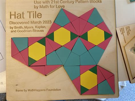Take And Make First Versions Of Hat Tiles And 21st Century Pattern Block Frames For Hat Tiles