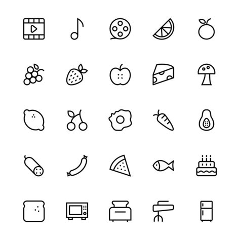 User Interface Colored Line Vector Icons 22 — Stock Vector