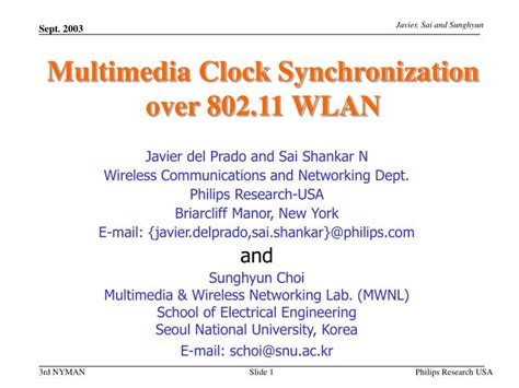 Ppt Multimedia Clock Synchronization Over 80211 Wlan Powerpoint Presentation Id406298