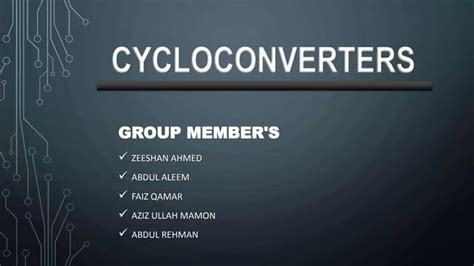 Cycloconverters Pptx