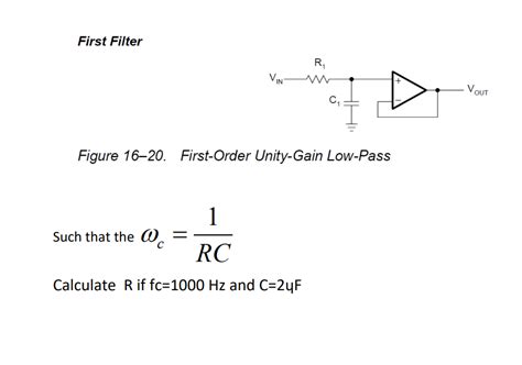 solved first filter figure 16 20 first order unity gain
