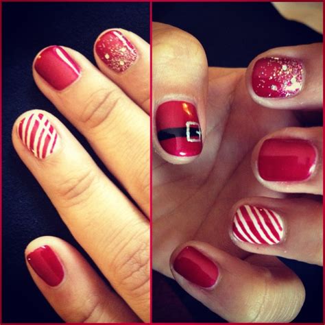 Christmas Nails Using Shellac By Natalie Holiday Nails Glitter
