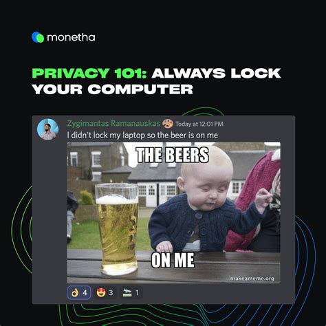 Always Lock Your Computer Especially If You Are At The Office R Monetha