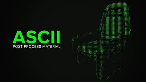 Ascii Post Process Material 54 Unreal