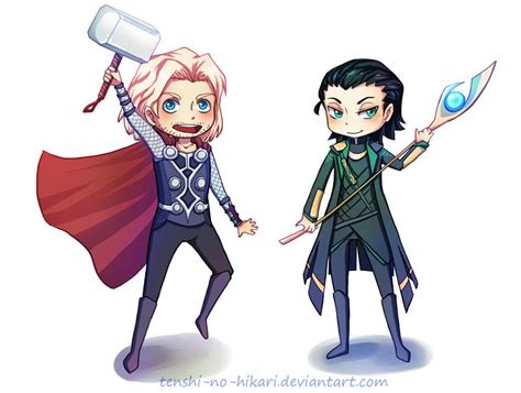 Thor And Loki Chibis By Tenshi No Hikari On Deviantart