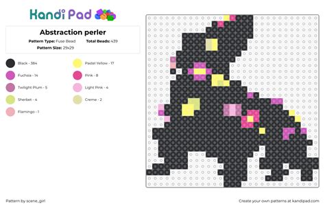 Abstraction Perler Fuse Bead Pattern Kandi Pad Kandi Patterns Fuse