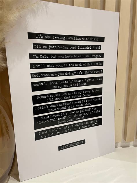 STEP BROTHERS Movie Quotes Type Writer Print Personalised Movie Film Quotes Etsy