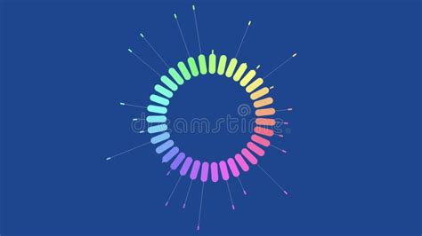 Radiant Rainbow Circle With Vibrant Lines Stock Video Video Of Circle