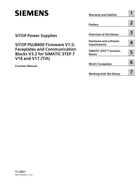 Sitop Psu8600 Tia V16 V17 Fw150 Doc V32 Updated En Download Free