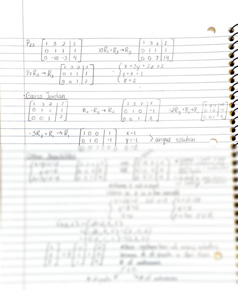 Solution Matrices Gaussian Elimination And Gauss Jordan Elimination