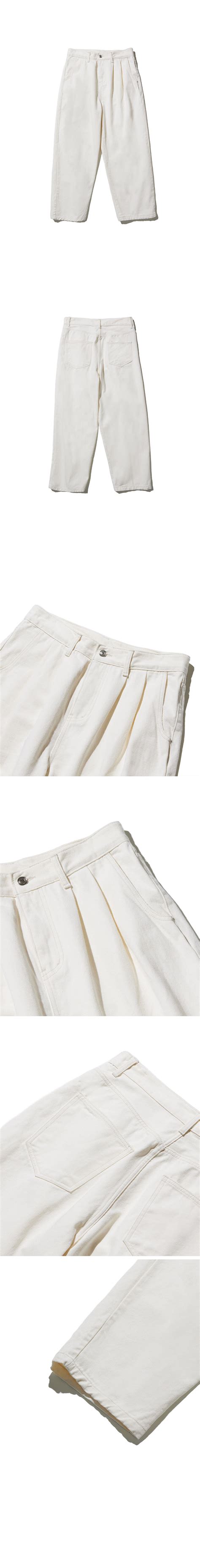 플리츠 데님 와이드 팬츠에크루 감도 깊은 취향 셀렉트샵 29cm