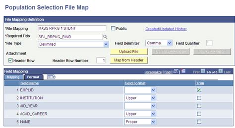 Mapping The File Parser Process For Population Selection
