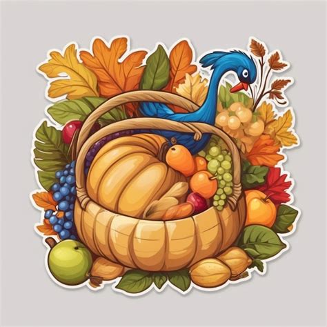 Premium Vector Cornicopia Cartoon Vector Background